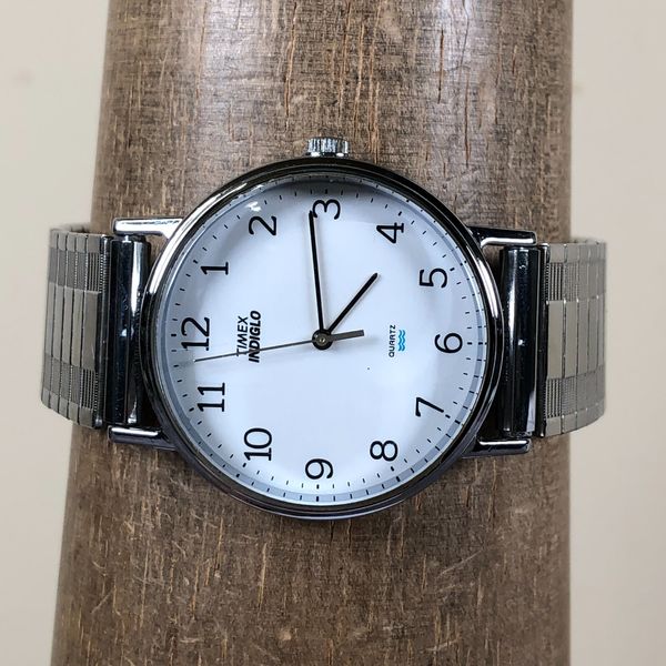 Timex Indiglo Men Diver Silver Tone 35mm Expansion Quartz Analog Watch ...