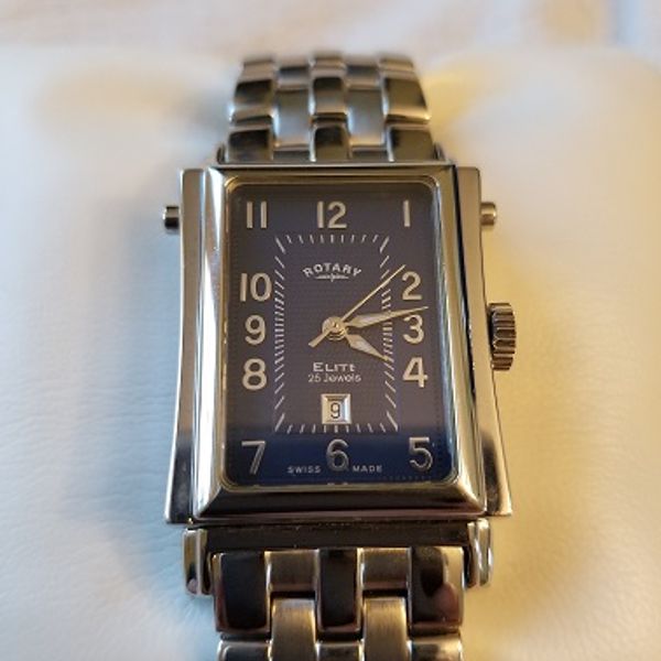 FS: Rotary Elite Hinged Automatic, Blue Dial, Steel Bracelet | WatchCharts