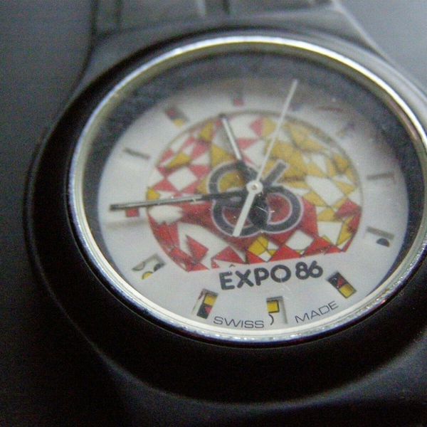 Expo 86 SWATCH Watch Swiss Made w/ Original Case & Paperwork ...