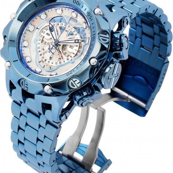 Invicta Men's Reserve Venom Viper Light Blue White Dial Swiss Quartz ...