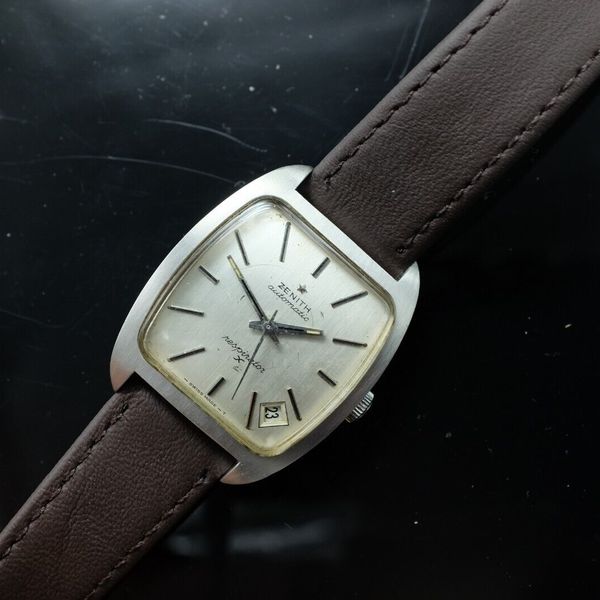 Zenith Respirator X automatic men all steel 1970s [SP_548 ...