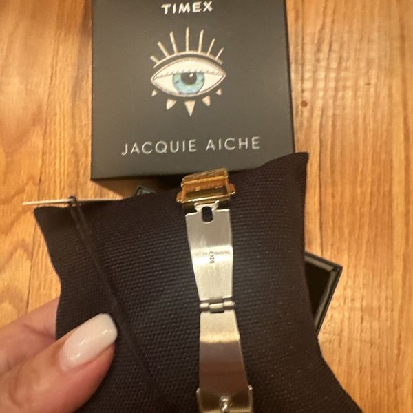 Timex Legacy x Jacquie Aiche Gold Sunray Dial with Flower Tribe Eye ...