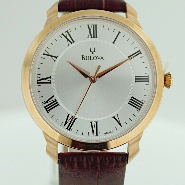 Bulova 97A107 Classic Rose Gold Tone Stainless Steel Men's Watch ...