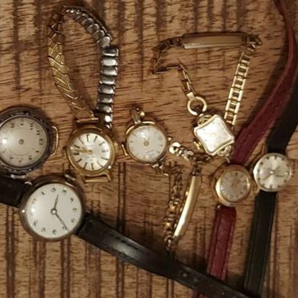 Ladies watches joblot, Hamilton, Zenith, Bulova, Oris, Enicar, And 2 ...