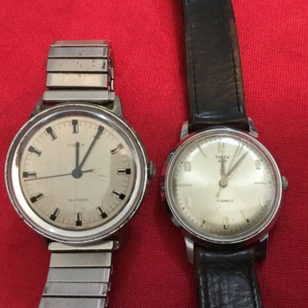 Two Vintage Mens Watches Timex Self-wind And Timex 400 Working ...