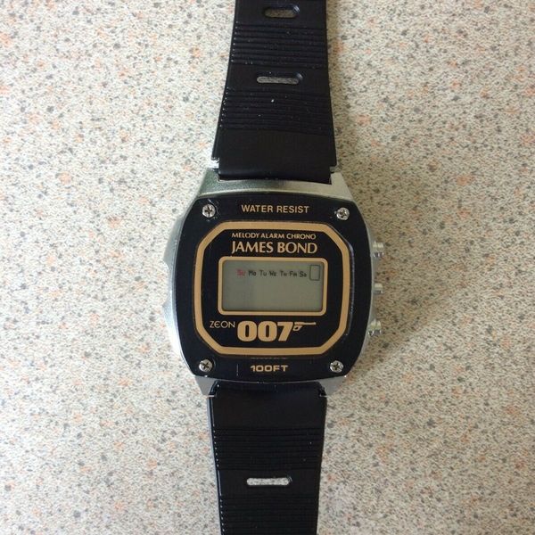 Zeon James Bond 007 80's Vintage Melody Alarm Chrono Watch Casio ...