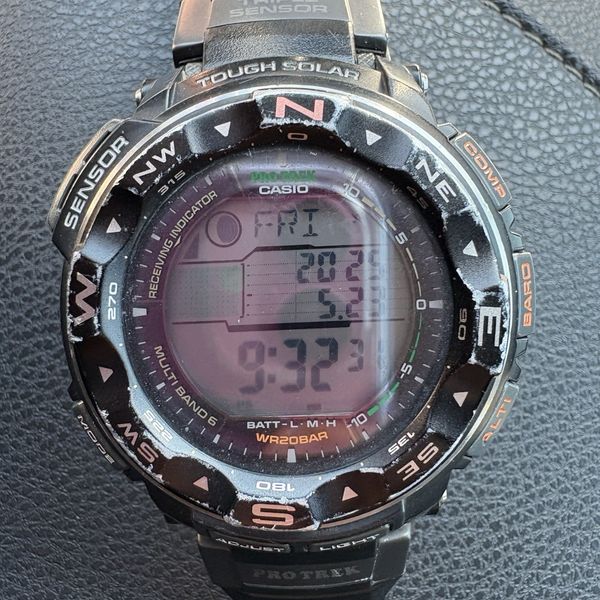Casio Pro Trek Triple Sensor Tough Solar Resin 20ATM 52mm Compass Watch PRW-2500 | WatchCharts ...