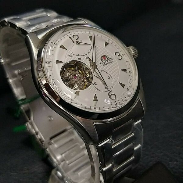 Orient Watch Automatic Semi Skeleton Open Heart FH01001W 40 Hours ...
