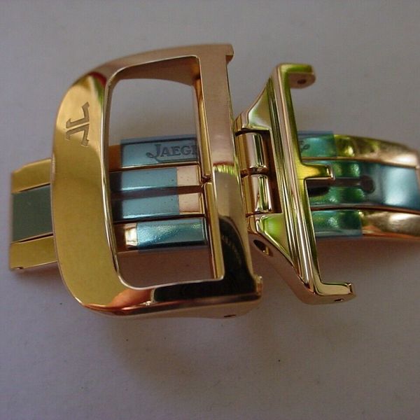 NEW JAEGER LECOULTRE 18K ROSE GOLD 20MM FOLDING BUCKLE 3 BLADES ONLY ...