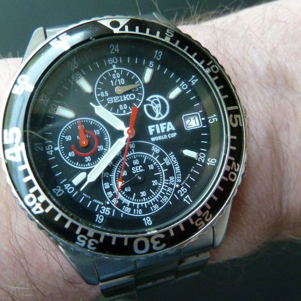 ++SEIKO 2002 JAPAN KOREA FIFA WORLD CUP VG57-0AA0 CHRONOGRAPH. WORKING ...