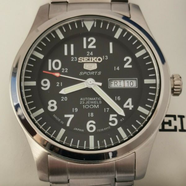 SEIKO 5 Sports Automatic - 42 MM-Day/Date - 10 Bar-7S36B-Neu - Full set ...