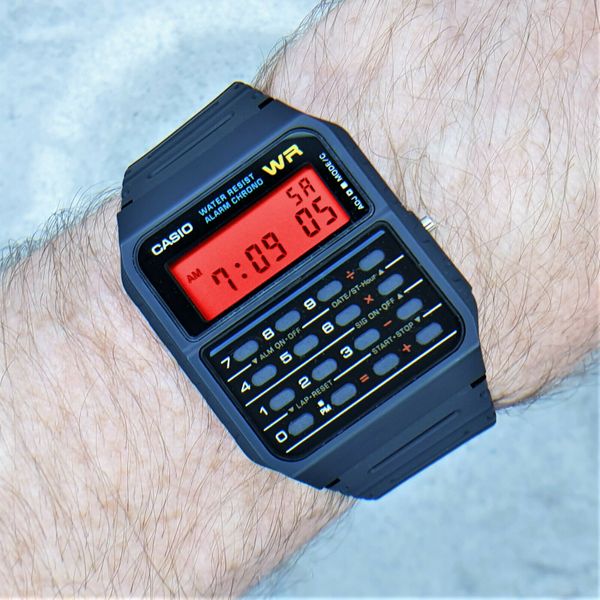 Casio Calculator Watch with Databank and Red Screen Mod (CA-53W-1ER ...