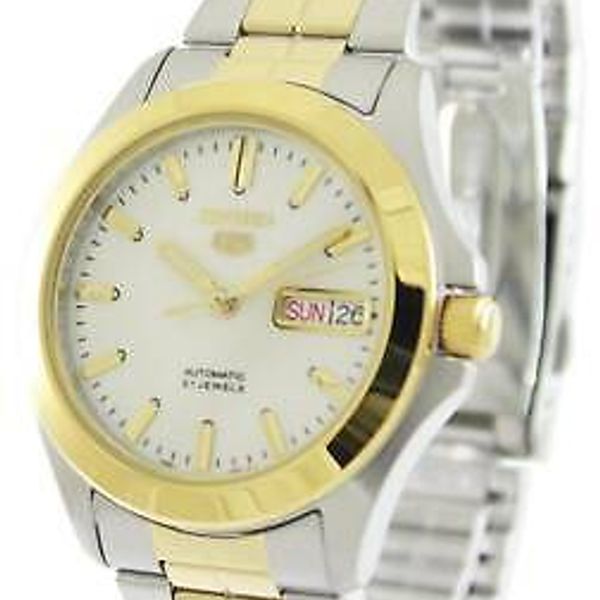 Seiko 5 Automatic 21 Jewels White Dial Day/Date Analog SNKK94K1 30M ...