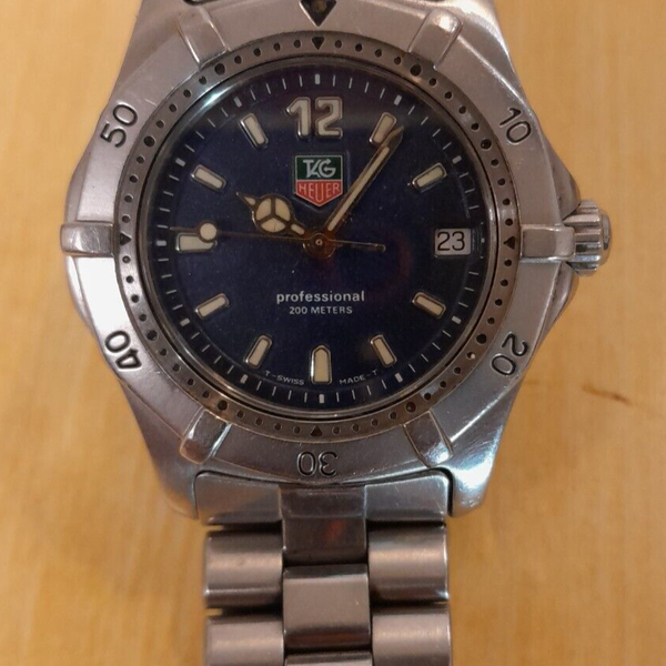 TAG Heuer 2000 Blue Face Men's Watch - WK1213 - used in good condition ...