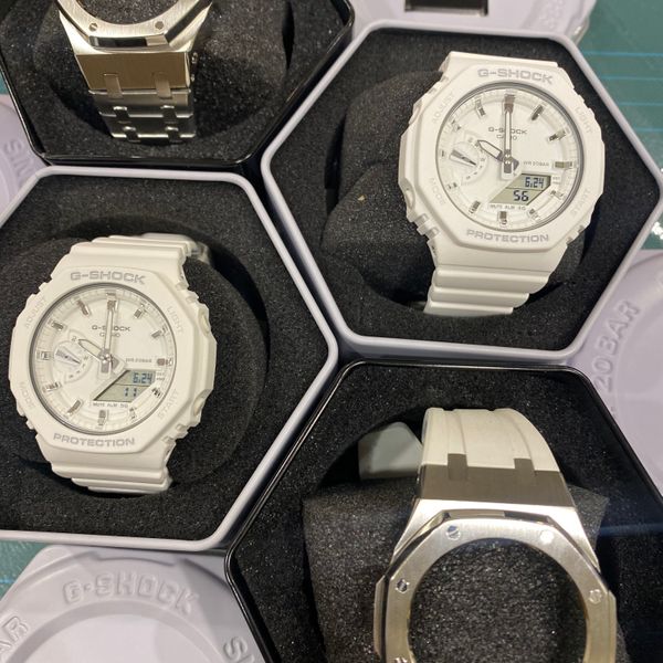 Lovey white and white couple combi mini ap diver S2100 GMS-2100 Casio ...