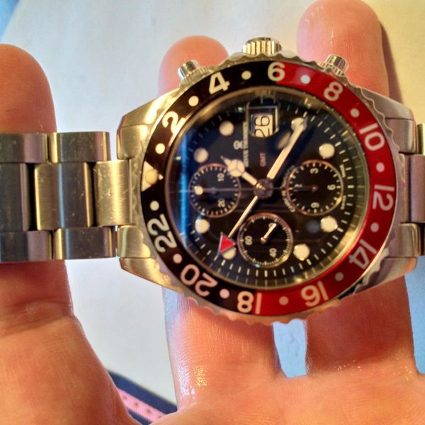 Revue Thommen Valjoux 7754 Chrono GMT Diver FS only, $975 | WatchCharts ...