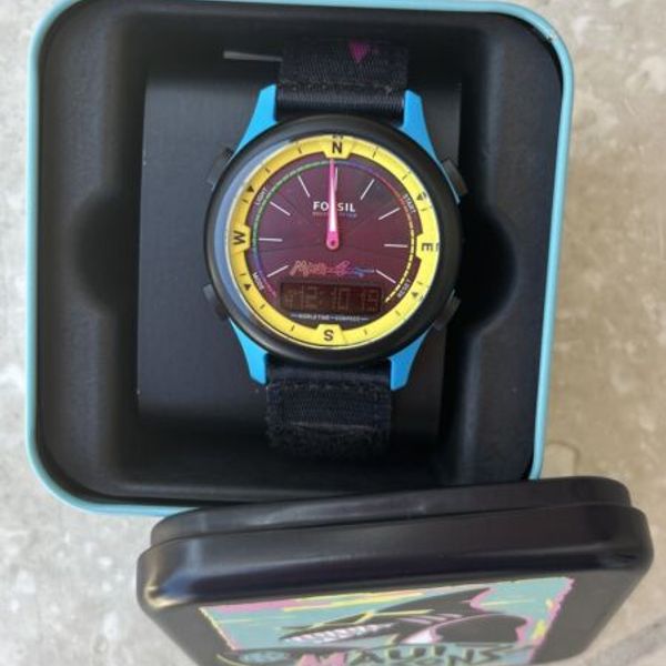 New Maui and Sons x Fossil Limited Edition Solar Powered Ani-Digi Watch ...