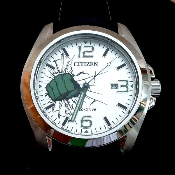 Citizen Eco-Drive AW1431-24W Marvel Incredible Hulk Dial Watch New NOS ...