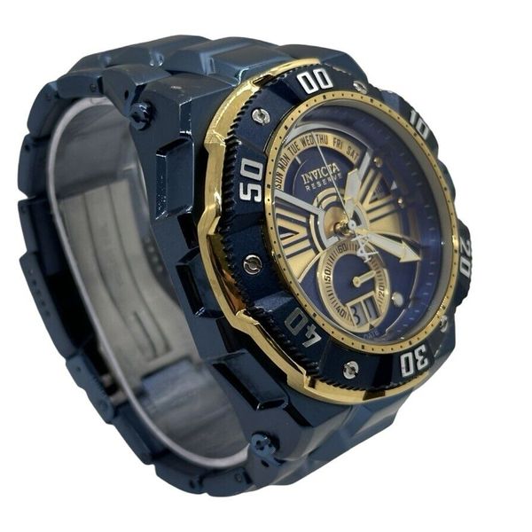 INVICTA 35363 RESERVE STEALTH BOMBER MEN'S BLUE LABEL WATCH BLUE/GOL ...