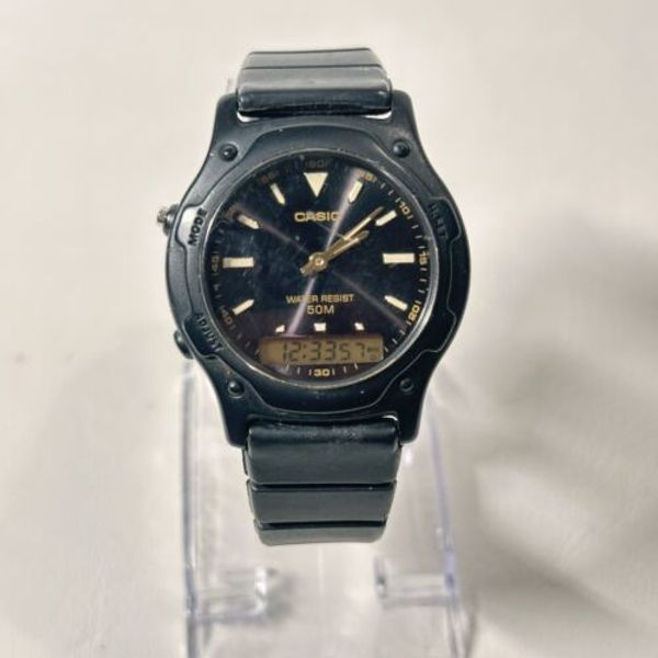 Casio AW-49H Analog Digital Sports Watch Mens Black New Battery ...