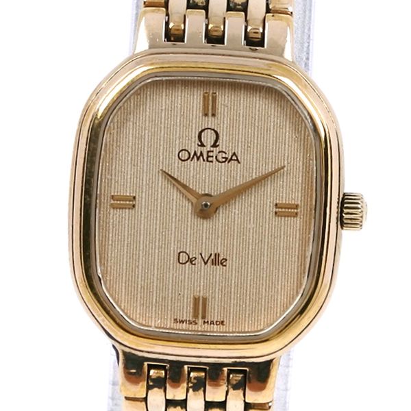 [OMEGA] Omega Deville/Deville stainless steel gold quartz analog ...