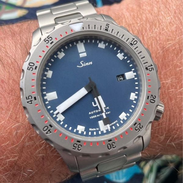 Sinn U1 blue Fully Tegimented case and bracelet plus extras. $2500 | WatchCharts Marketplace