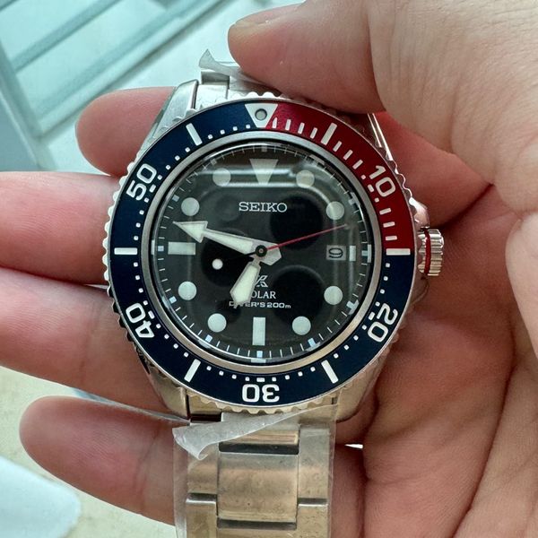 Seiko Prospex Solar Pepsi SNE591P1 SBDJ047 Diver Watch Not SRPE99K1 ...
