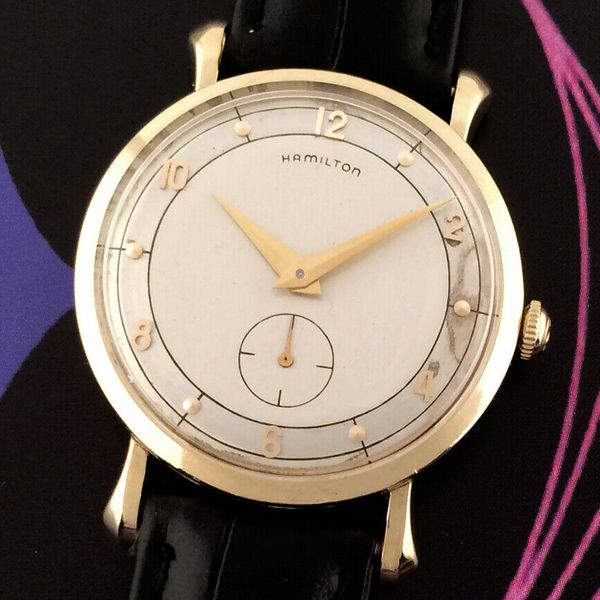 SOLID 10K YELLOW GOLD: HAMILTON "PARKER B" VINTAGE WATCH, GR 770, 22J ...