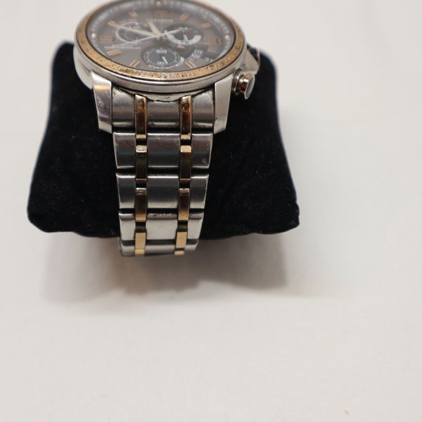 CITIZEN ECO-DRIVE RADIO CONTROLLED CHRONOGRAPH 2-TONE MEN'S WATCH ...
