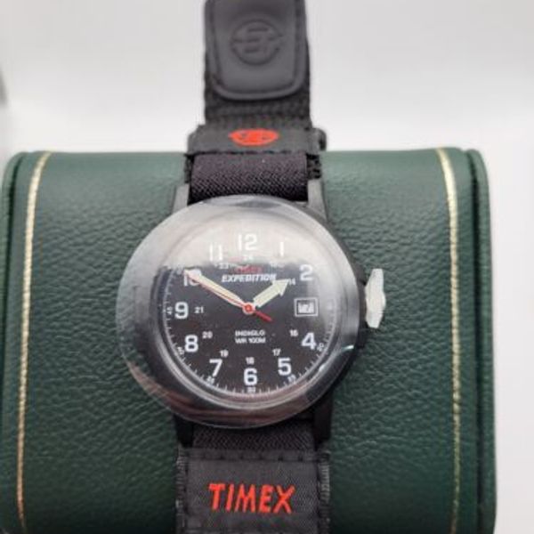 Timex Expedition Camper Watch 38mm Water Resistant T40011 Black Men's ...