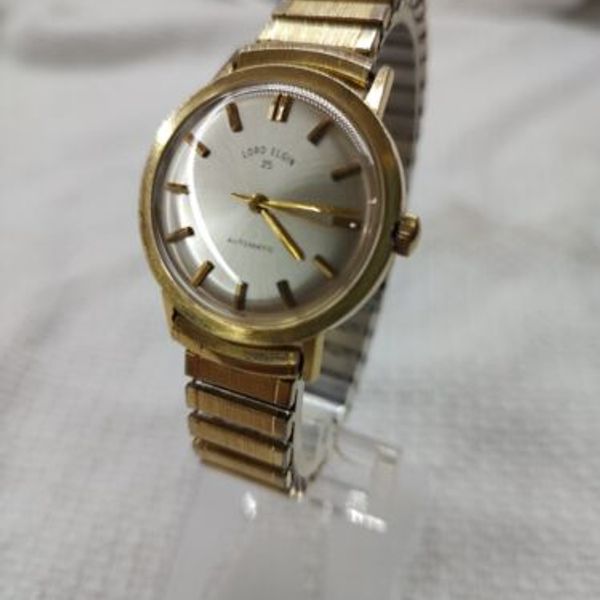 Vintage Lord Elgin Self Winding Men's Automatic Watch - 25 Jewel 14K ...