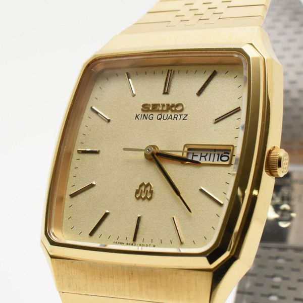 New Batt [Near MINT] Seiko King Quartz 9443-5020 Gold Dial Men Watch From Japan | WatchCharts ...