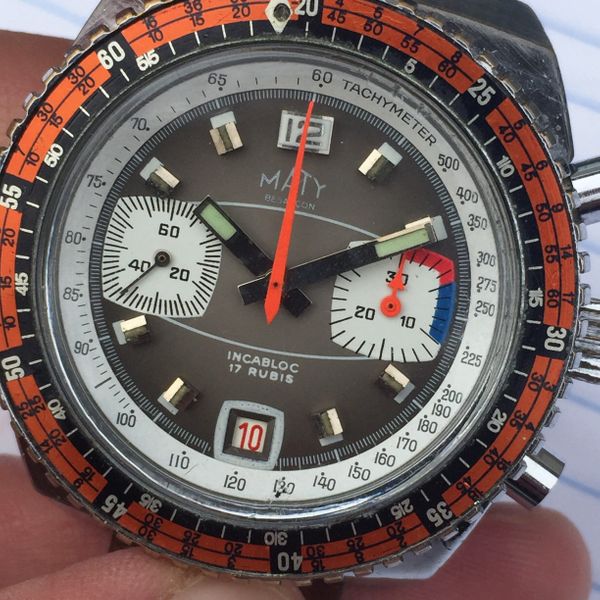 [WTS] 70's Maty Besancon Valjoux 7734 Dive-Chrono | WatchCharts