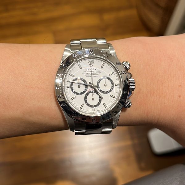 Rolex Daytona Zenith 16520 white dial (watch only) | WatchCharts ...