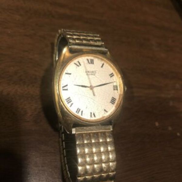 Seiko Roman Numeral Dial Watch Mens Stainless Steel Wristwatch ...