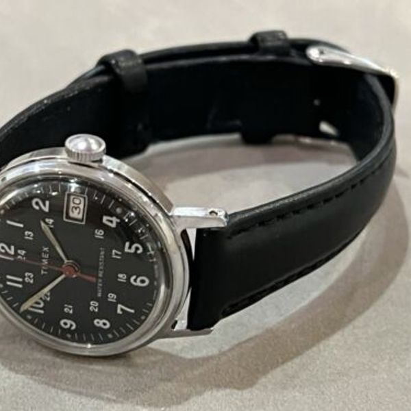 Timex Sprite Circa 1970's Field Watch Military Style With 24 Hour Dial ...