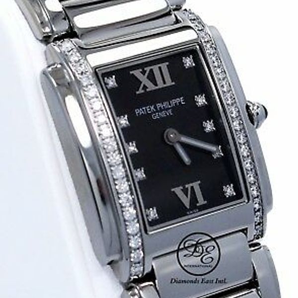 Patek Philippe Twenty 4 4910 /10A-001 Factory Diamonds Steel Ladies ...