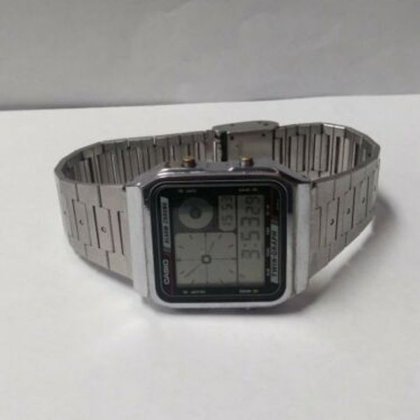 Vintage Casio Twin Graph AE-200 stain steel back *made in Japan ...