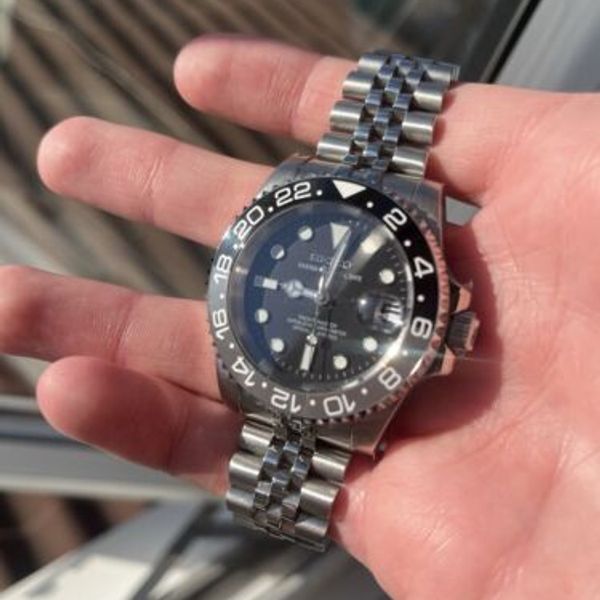 Seiko GMT Bruce Wayne Mod Automatic Watch Custom NH35 Movement ...