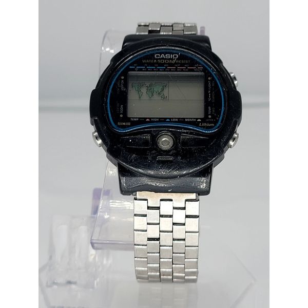 Vintage Casio TS-100 World Time Digital Watch - Retro Digital Timepiece ...