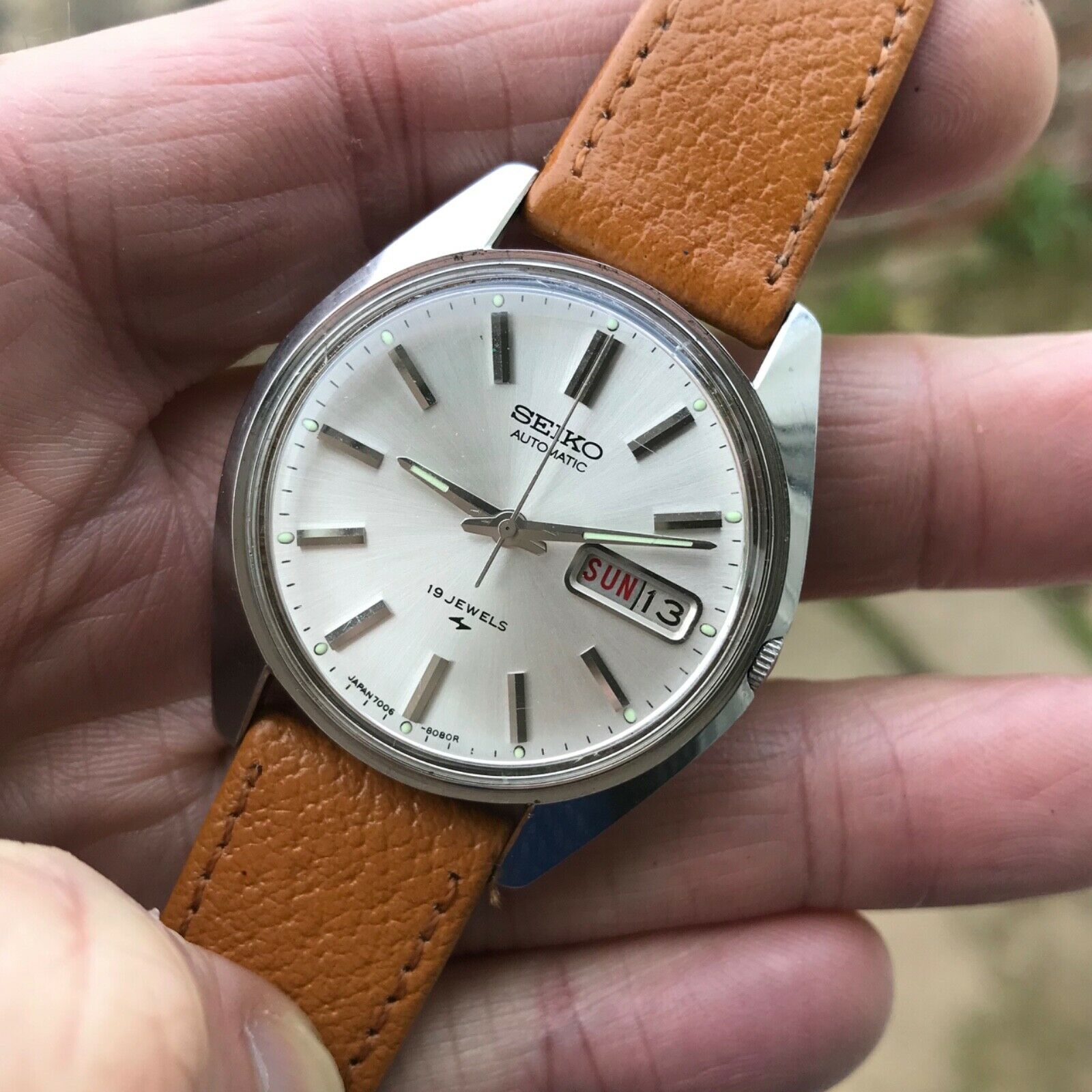 Superb vintage 1970's Seiko 7006-8040 19J automatic day date watch for ...