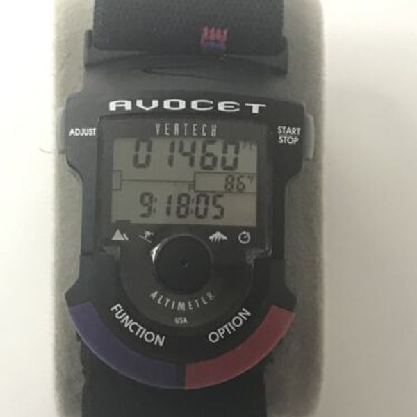 Vintage 90s AVOCET Vertech Alpine Ski Altimeter Thermometer Watch Deadstock USA | WatchCharts ...