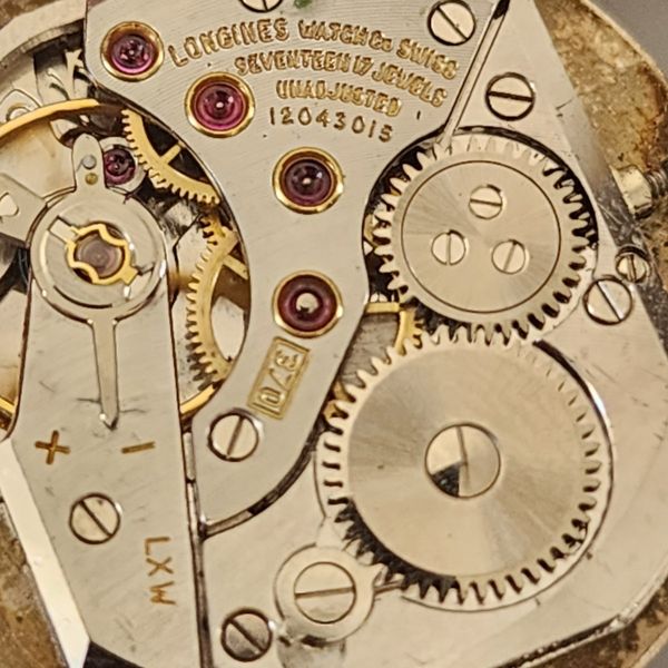 Vintage 60's Longines Mens 17j Watch 370 Gold Filled Quilted Dial ...