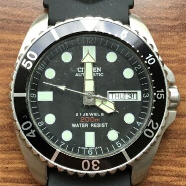 Citizen Promaster NY2300 Black Midsize Automatic Submariner Men's Diver ...