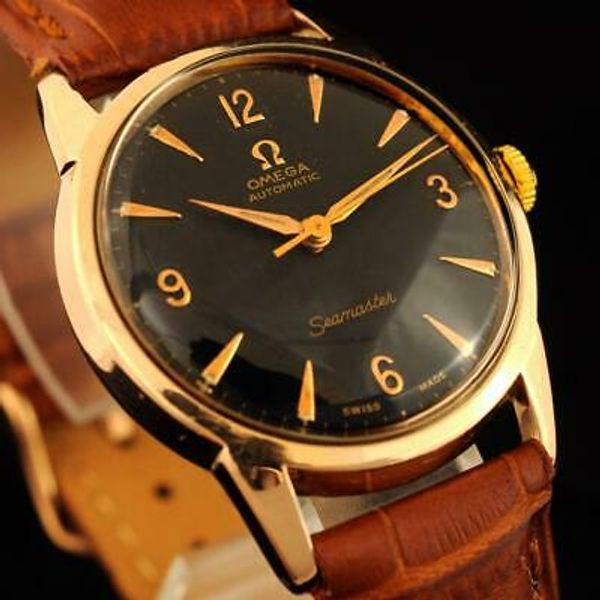 1960 SWISS OMEGA SEAMASTER REF 14704 AUTOMATIC VINTAGE GOLD PLATED ...