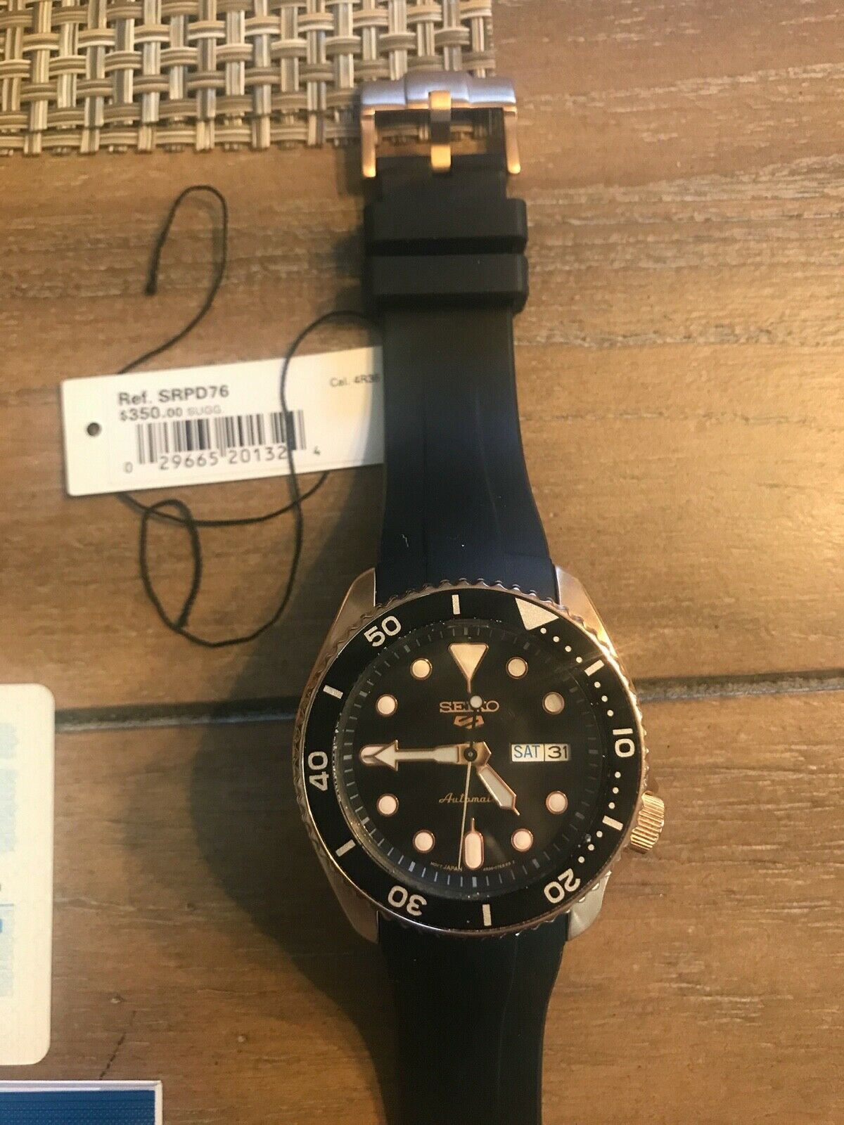 Seiko SRPD76 Seiko 5 Rose Gold Case Automatic and Manual Winding ...