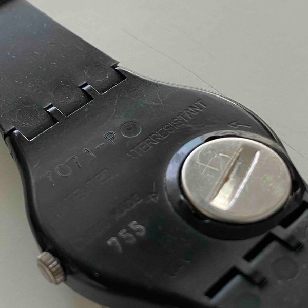 1984 ˜swatch BLACK DIVER _ GB704 [ working ] 34mm | WatchCharts Marketplace