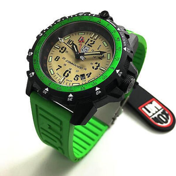 Men's Luminox Commando Raider Outdoor Adventure Green Military Watch ...
