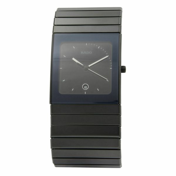 Rado Ceramica XL Black Dial Ceramic Quartz Mens Watch R21717152 ...