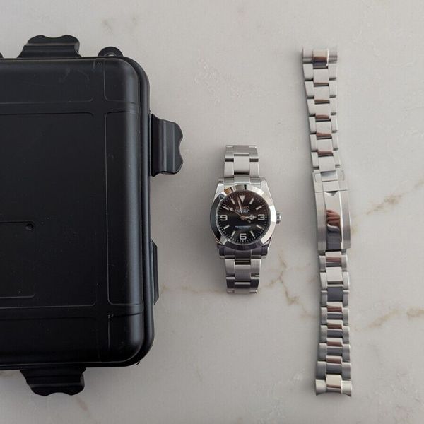 Seiko Mod Explorer Homage Watch 36mm NH36 Automatic Movement Oyster ...
